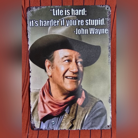 Wall Decor | Vintage Western John Wayne Quote Tin Sign | Poshmark